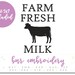 Farm Fresh Milk Machine Embroidery Design, Farmhouse Embroidery ...