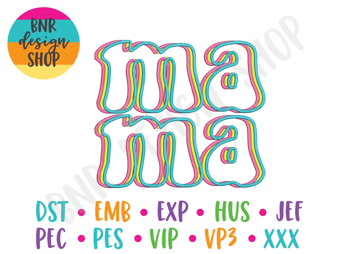 Mama Embroidery Design, Mom Embroidery File Mama, Embroidery for ...