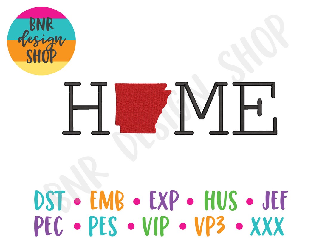 Arkansas Embroidery Design, 4 Sizes, Home Embroidery, Embroidery Design ...