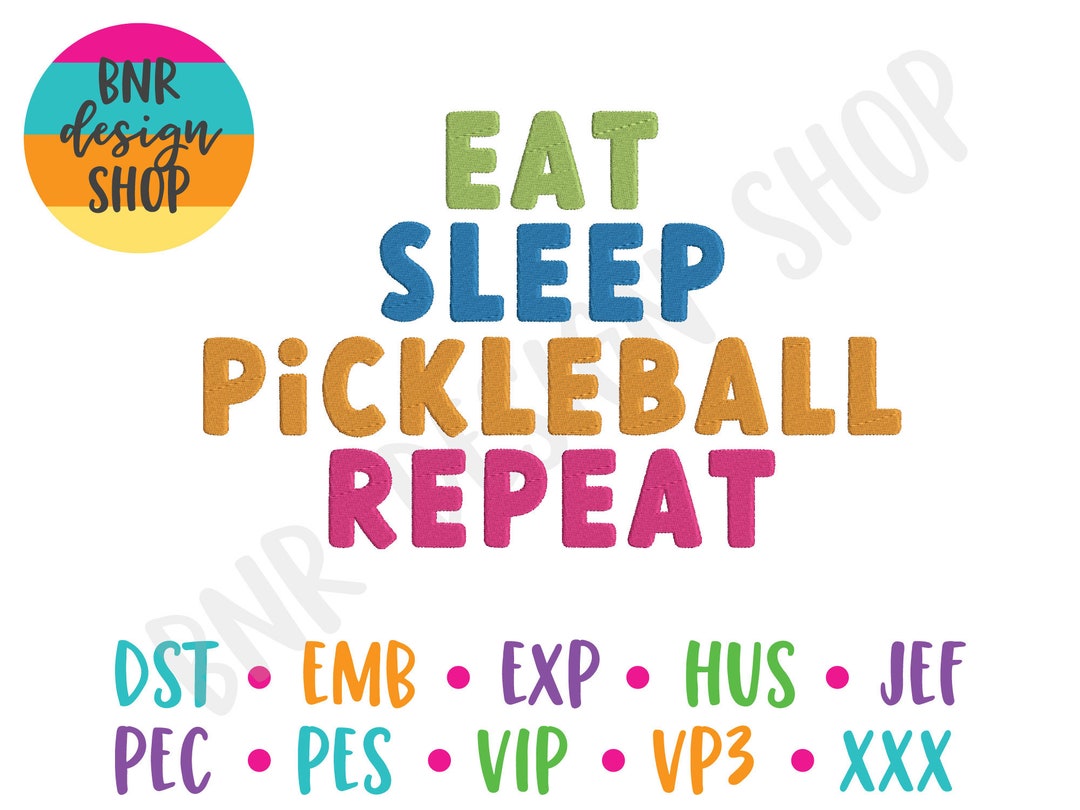 Pickleball Embroidery Designs for Pickleball, Pickleball Embroidery ...