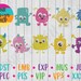 Monster Embroidery Bundle, 9 Designs, Kids Machine Embroidery Design ...