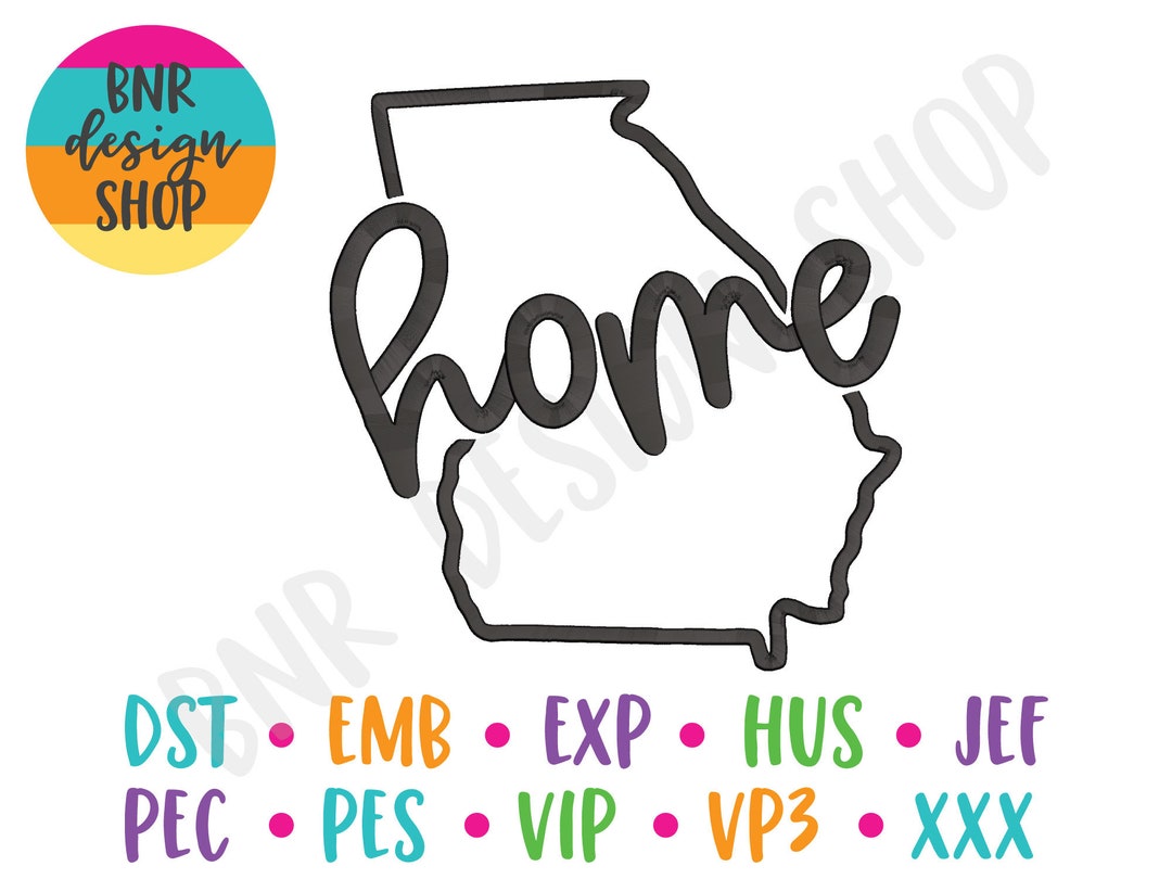 Georgia Embroidery Designs for Machine, Farmhouse Embroidery Patterns ...