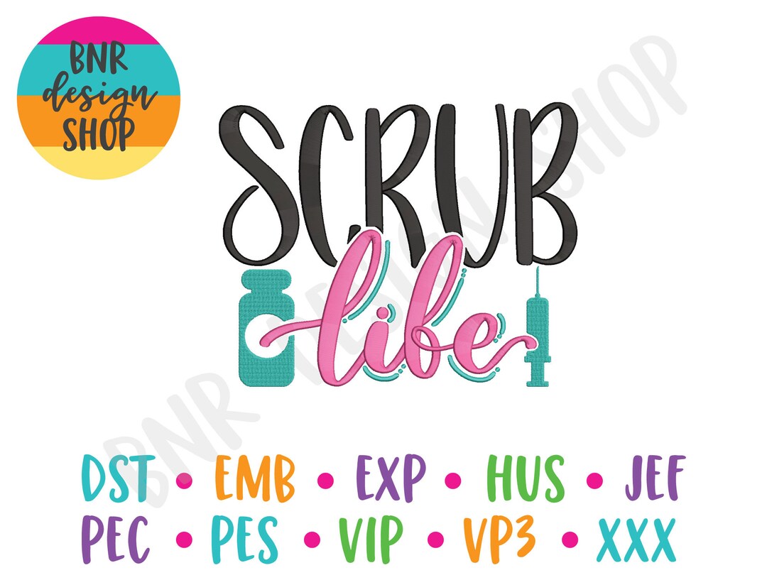 Nurse Embroidery Designs for Nurse, Registered Nurse Embroidery Design ...