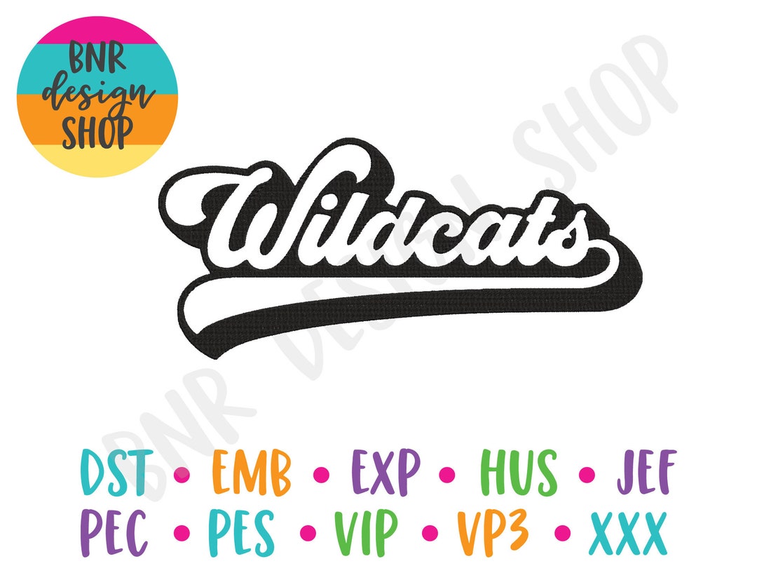 Wildcats Embroidery Design, Sports Embroidery Design, 3 Sizes ...