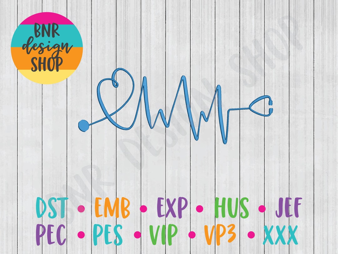 Nurse Embroidery Designs for Nurse, Registered Nurse Embroidery Design ...