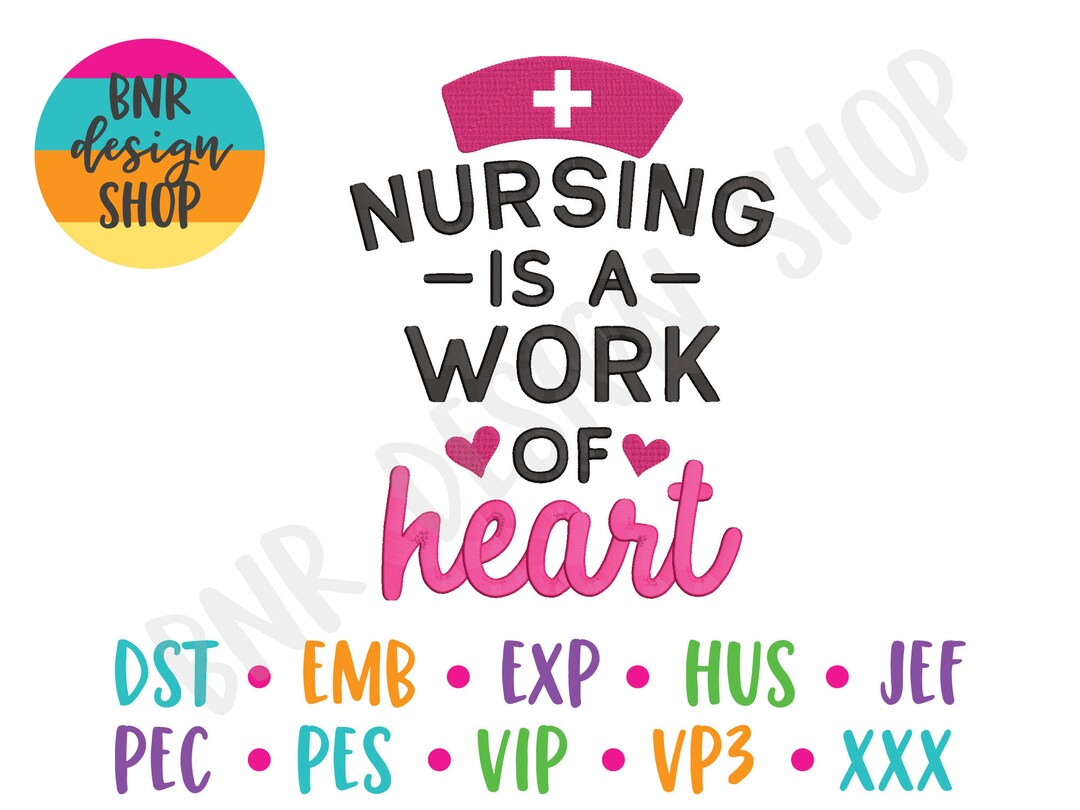 Nurse Embroidery Designs for Machine, Embroidery for Nurses, RN ...