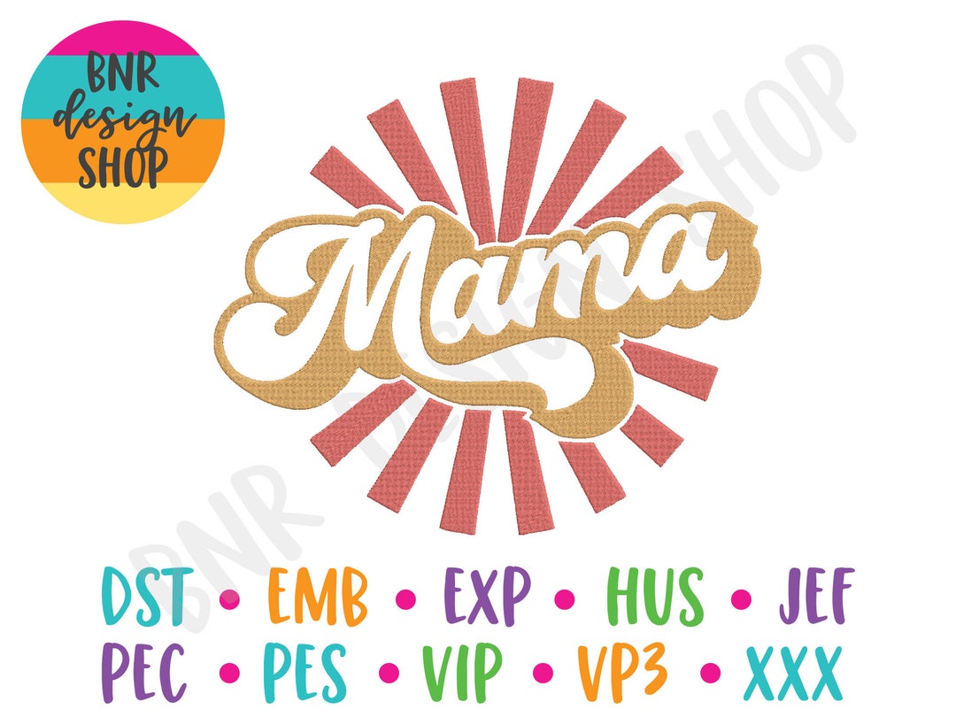 Mama Embroidery Design for Machine, Mom Embroidery Designs for Hats ...
