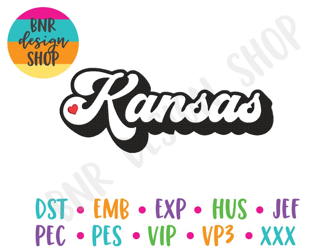 Kansas Embroidery Design, 3 Sizes, Home Embroidery, Embroidery Design ...