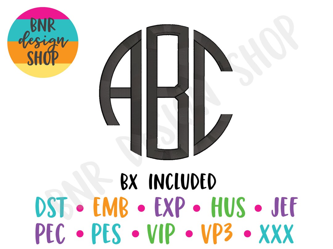 Embroidery Fonts BX, Monogram Font Embroidery Design, BX Fonts ...