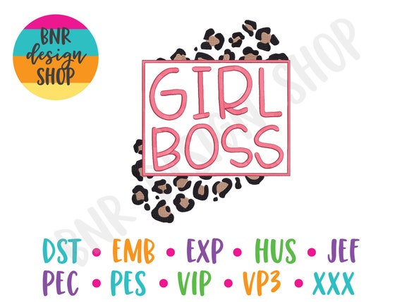 Girl Boss Embroidery Design 3 Sizes Feminist Embroidery - Etsy