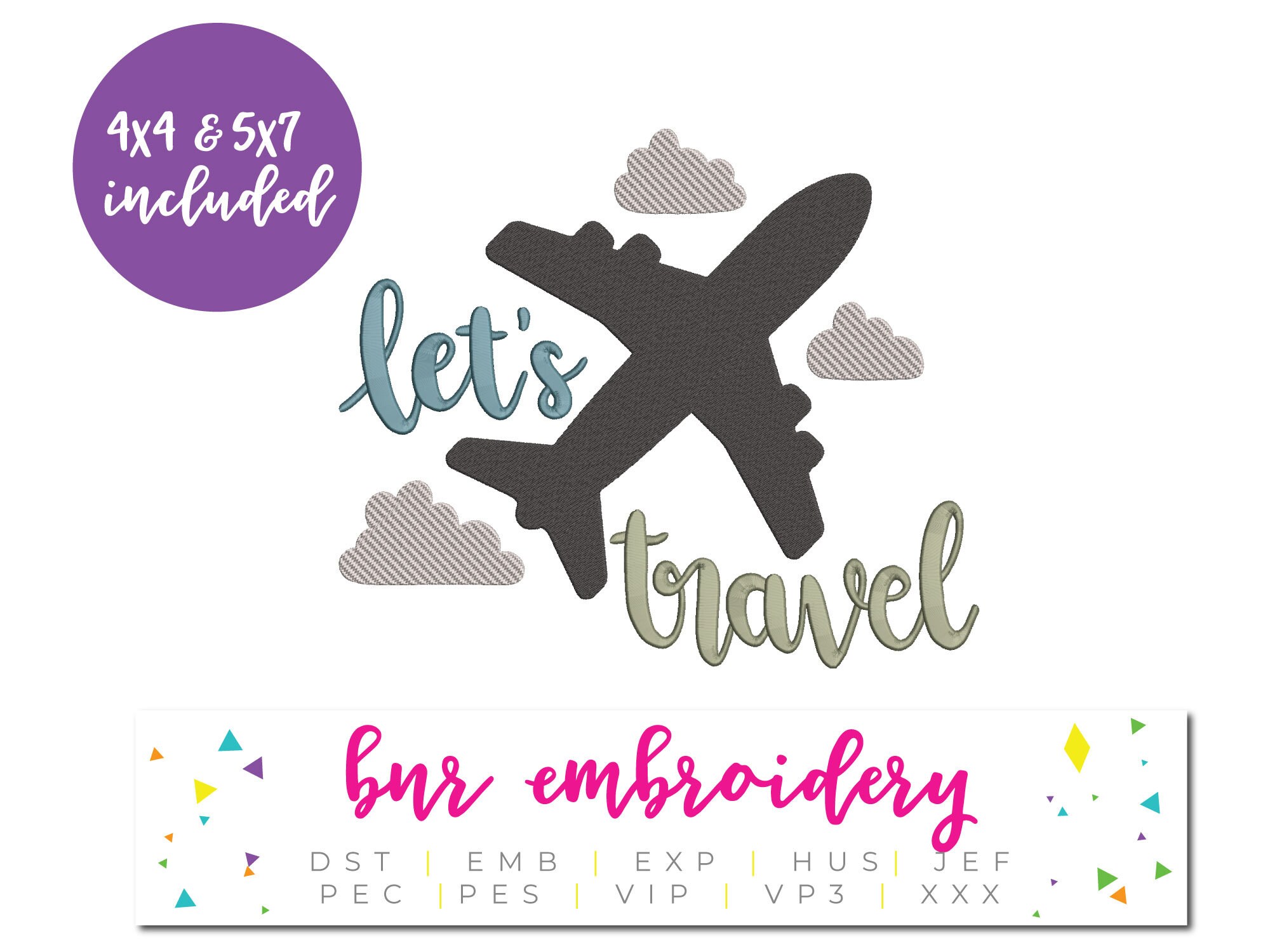 Travel Embroidery Design 2 Sizes Adventure Embroidery - Etsy