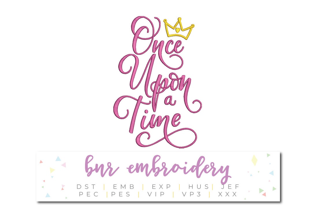 Fairy Tale Embroidery Design, Once Upon a Time Embroidery Design ...