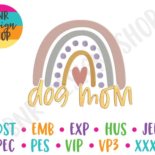 Dog Mom Embroidery File - Etsy