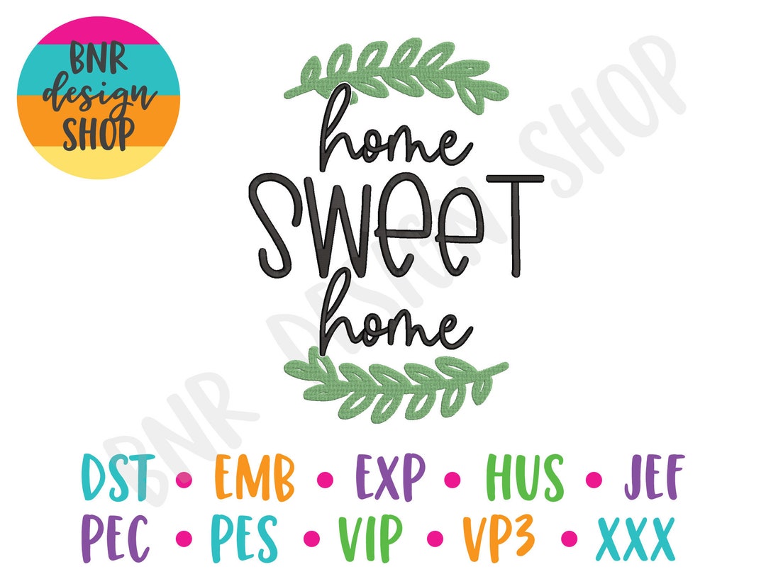 Home Embroidery Designs for Kitchen Towels, Home Sweet Home Embroidery ...