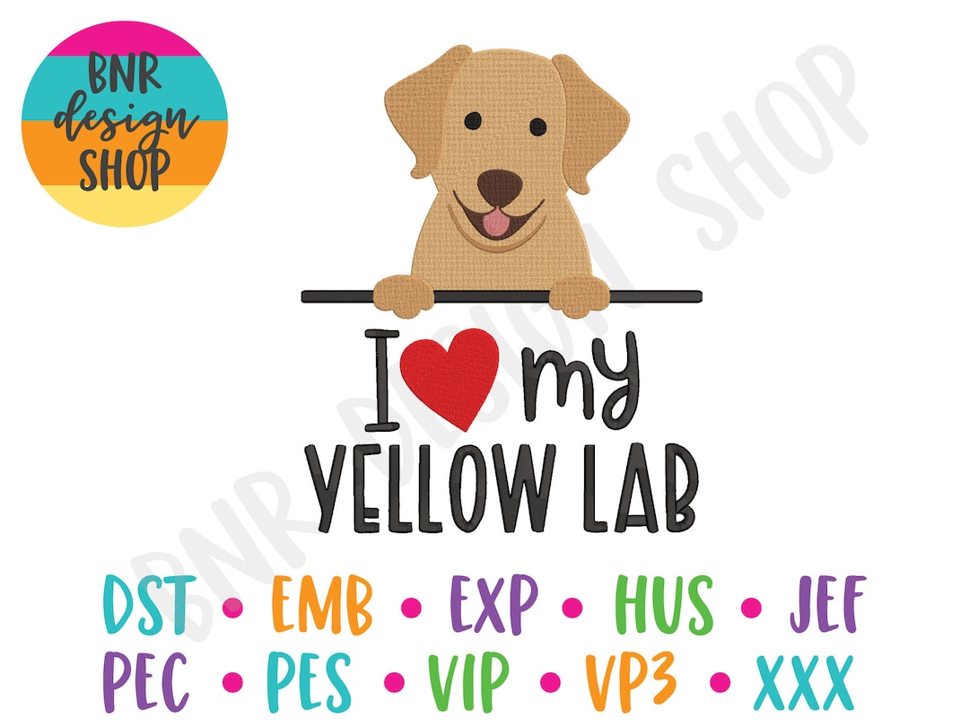 Dog Mom Embroidery Design, Yellow Lab Embroidery, 3 Sizes, Dog ...