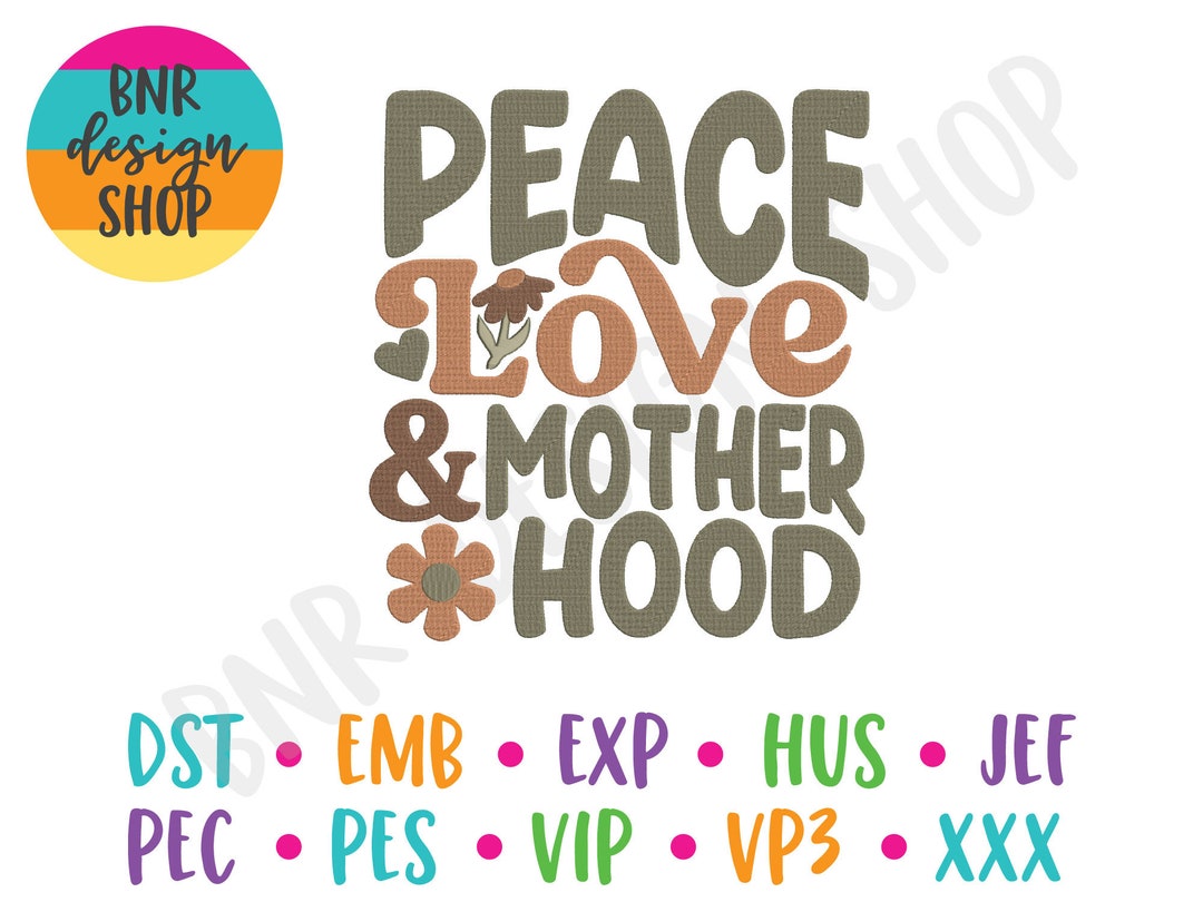 Mom Embroidery Design, 2 Sizes, Retro Embroidery Design, Embroidery ...