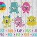 Monster Embroidery Bundle, 9 Designs, Kids Machine Embroidery Design ...