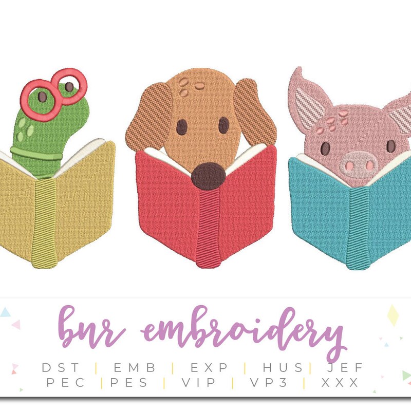 Reading Embroidery - Etsy