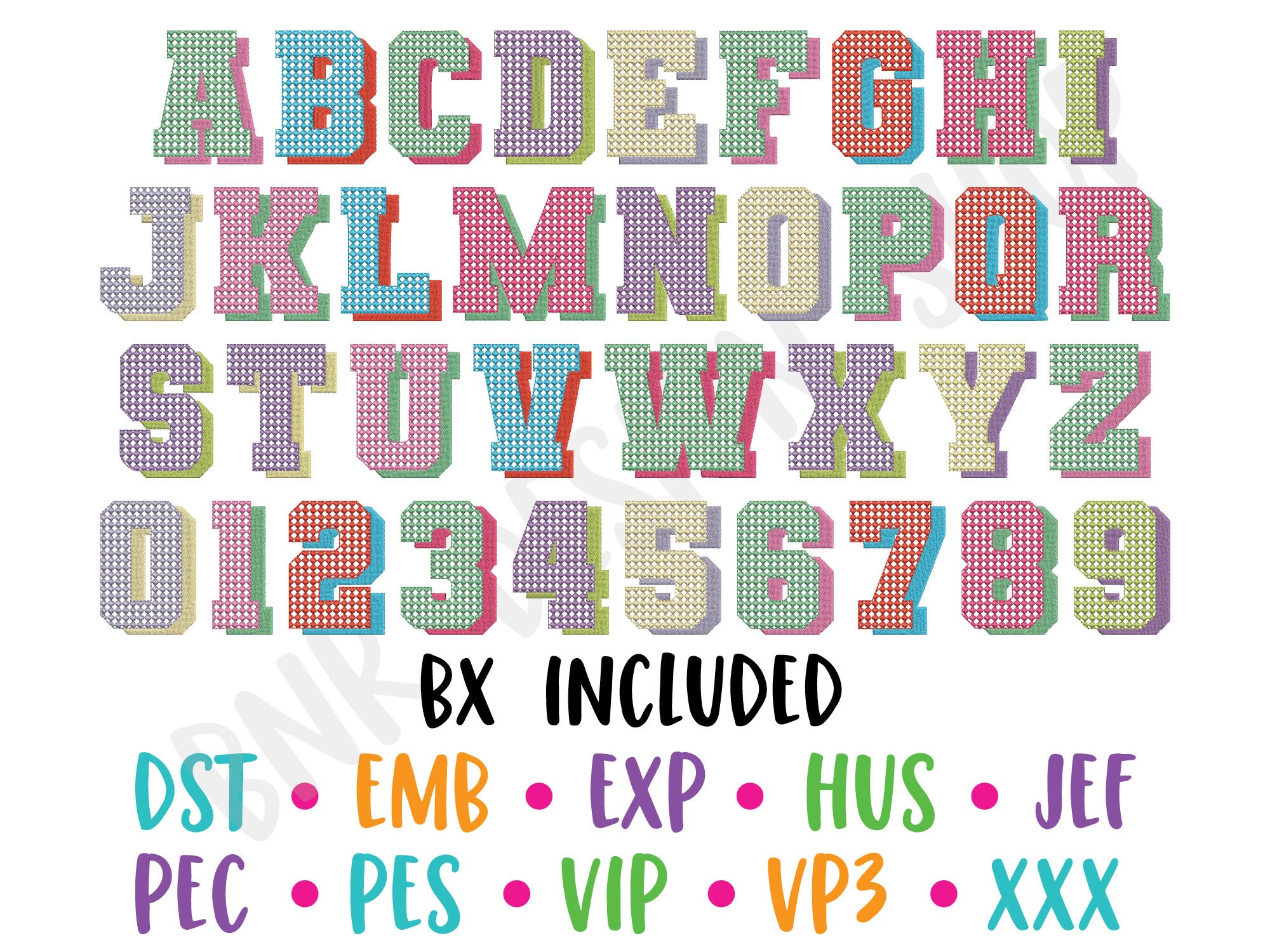 Varsity Embroidery Font Design, Athletic BX Fonts for Machine ...