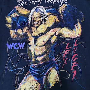 Vintage 90s Lex Luger the Total Package WCW Wrestling T-shirt Wwe Wwf ...