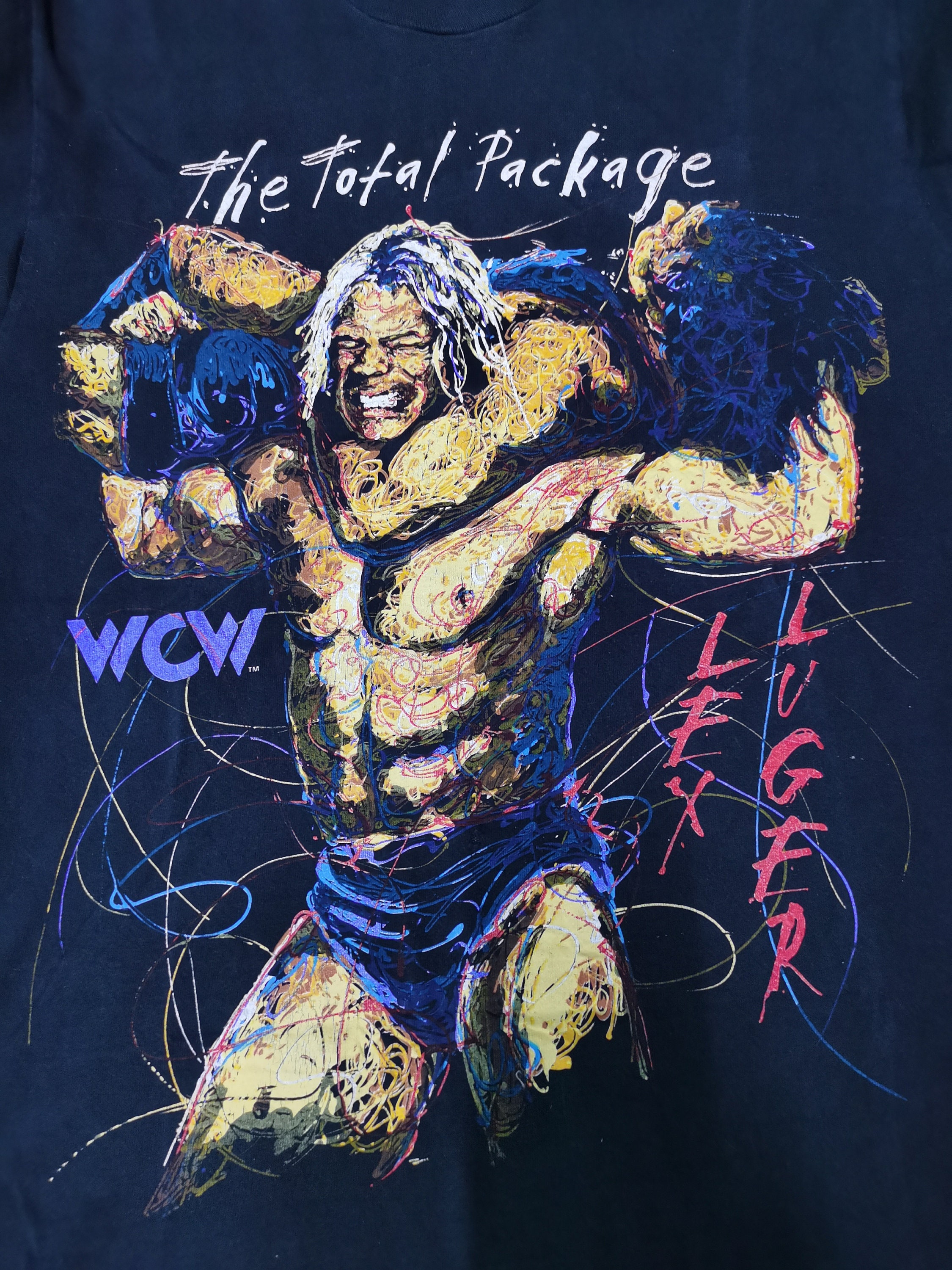 Vintage 90s Lex Luger the Total Package WCW Wrestling T-shirt Wwe Wwf ...
