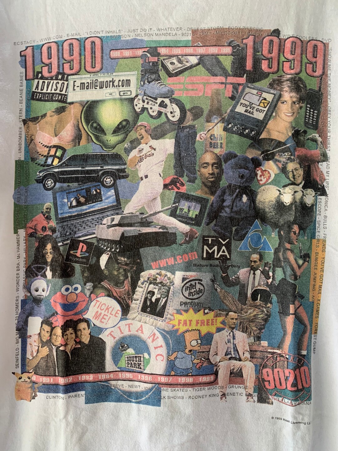 Vintage 90s Best Memorial of 90s T-shirt Size L Hip Hop Rap Tees 2PAC ...