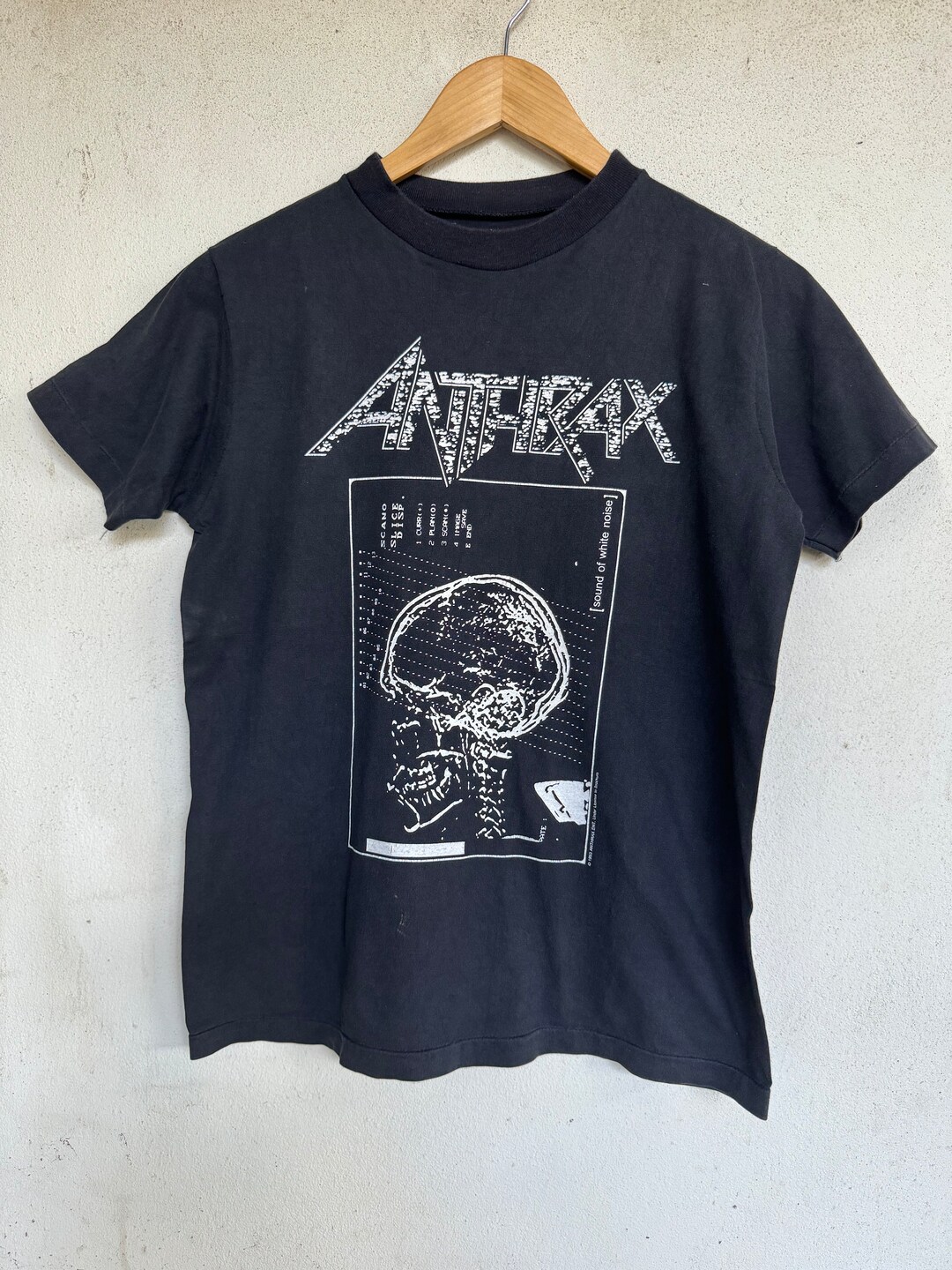 Vintage 1993 Anthrax Sound of White Noise T-shirt Brockum Thrash Metal ...
