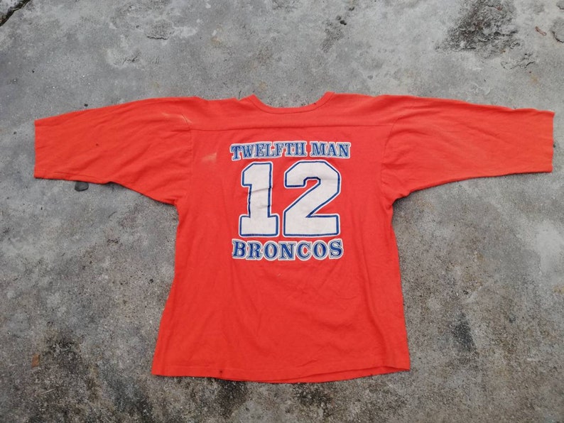 Denver Broncos Vintage 80's Champion Fans Jersey Twelfth Man T-shirt ...