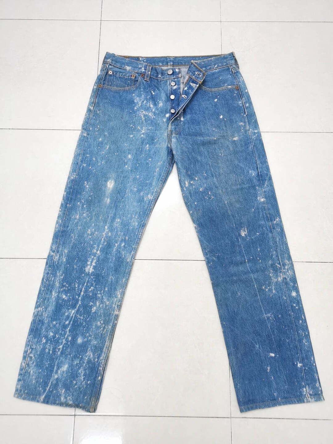 W34 Vintage Levis 501 Acid Wash Design 90's Made in Usa - Etsy