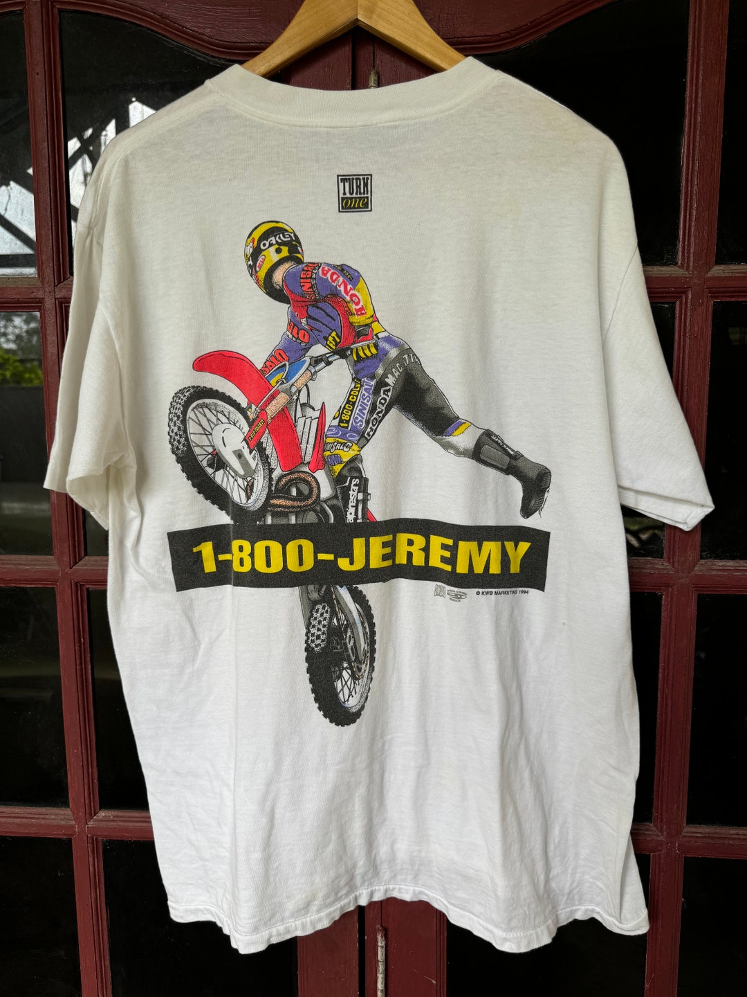 Vintage 1994 Jeremy Mcgrath Honda 1-800 Collect Team Sinisalo T-shirt ...