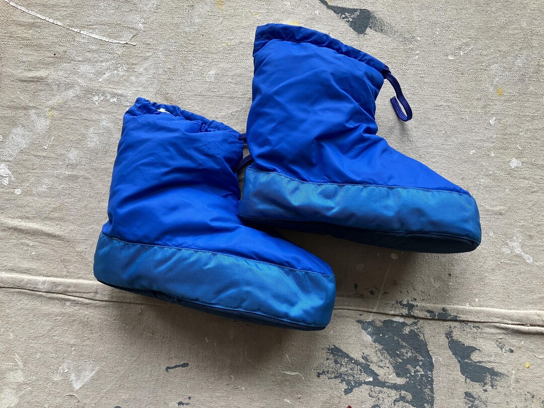 Medium 70s Kelty Down Booties / 1970s Nylon Insulated Goose Down ...