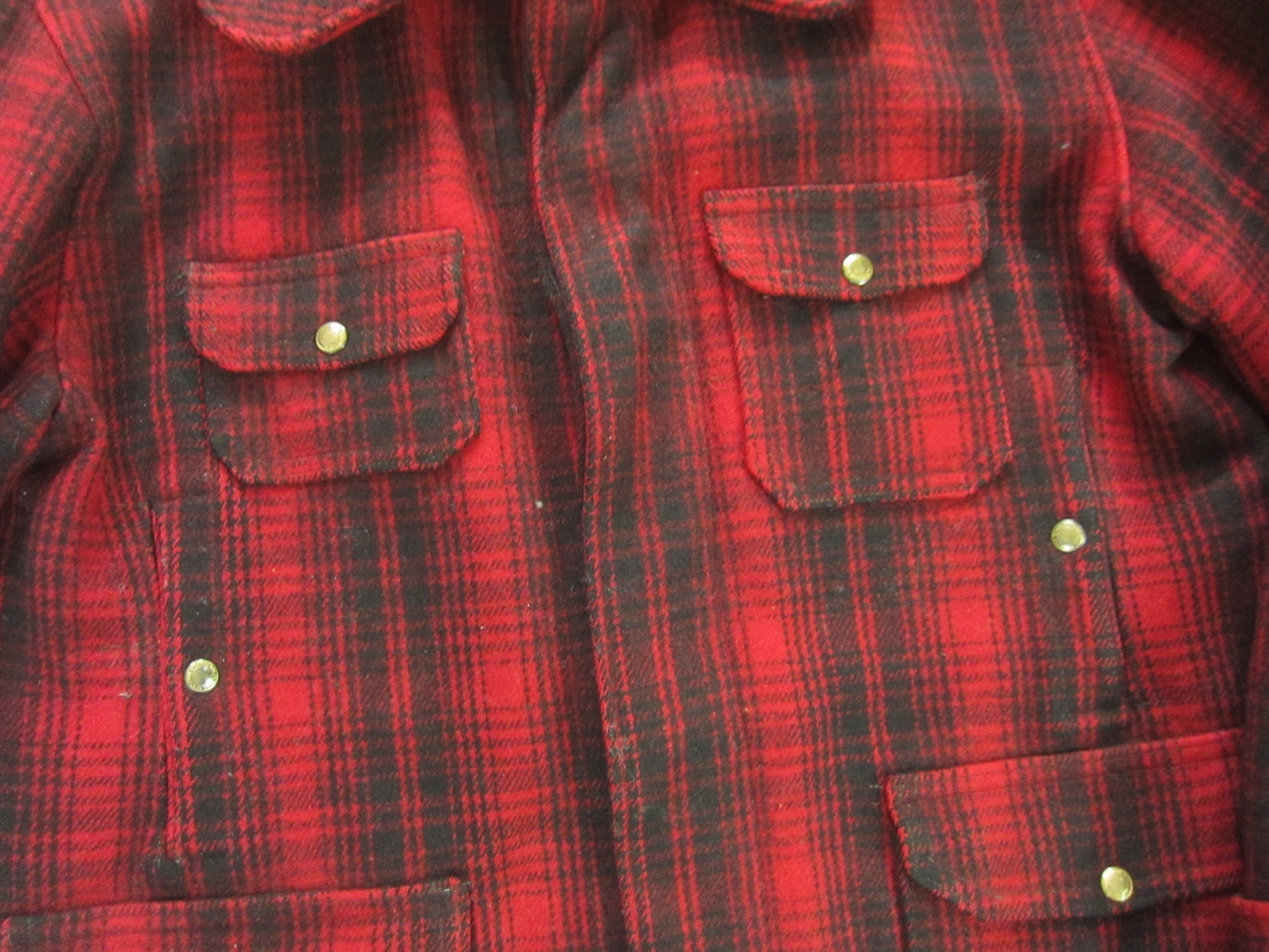 Large 40s Woolrich Buffalo Plaid Hunting Jacket / Cotton - Etsy