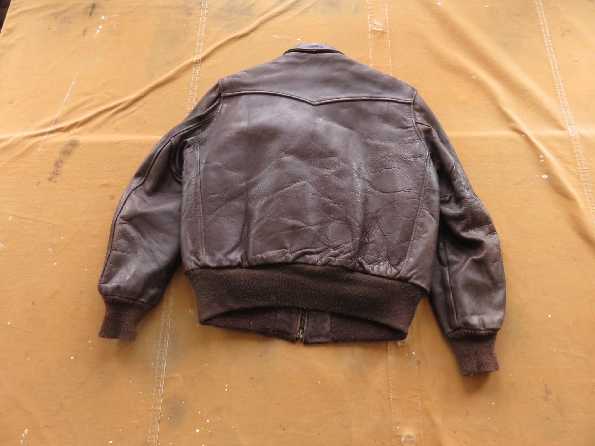 Small / Medium 50s Horsehide Leather Brown Bomber Jacket Small / Medium 50s Horsehide Leather Brown Bomber Jacket