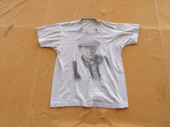 Medium 90s Airbrush Portrait T-shirt / Heather Gray 1… - Gem