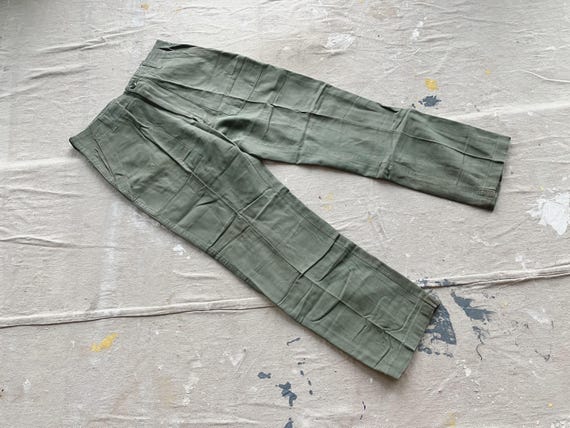 30 x 28 60s / 70s US Army OG-107 Cotton Utility Trous… - Gem