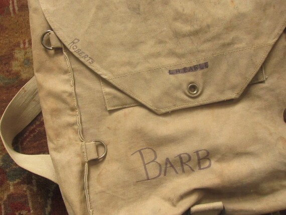 Vintage 40s / 50s Canvas Camping Backpack / Day Pack,… - Gem