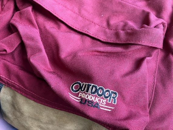 Vintage 90s Outdoor Products Leather Bottom Backpack … - Gem