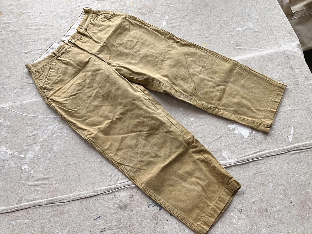 34 Waist 50s / 60s Chino Canvas Hunting Trousers / 1950s 1960s Chinos ...