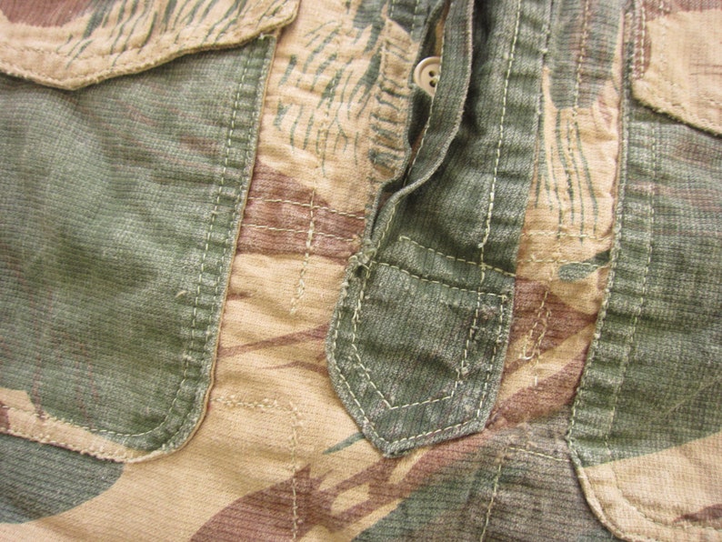 Small / Medium 70s Pakistani Military Cotton Camouflage Jacket / Combat ...