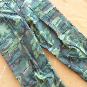 29 X 28 60s US Army ERDL Green Leaf Camouflage Combat Cargo Pants / 100 ...