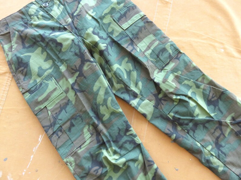29 X 28 60s US Army ERDL Green Leaf Camouflage Combat Cargo - Etsy