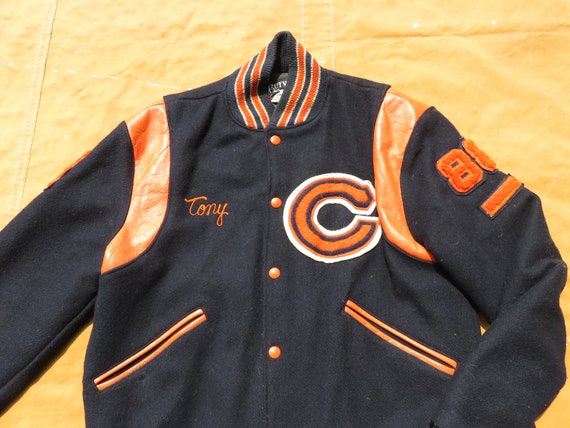 Small / Medium 80s Wool Letterman Jacket / Hawks, 198… - Gem