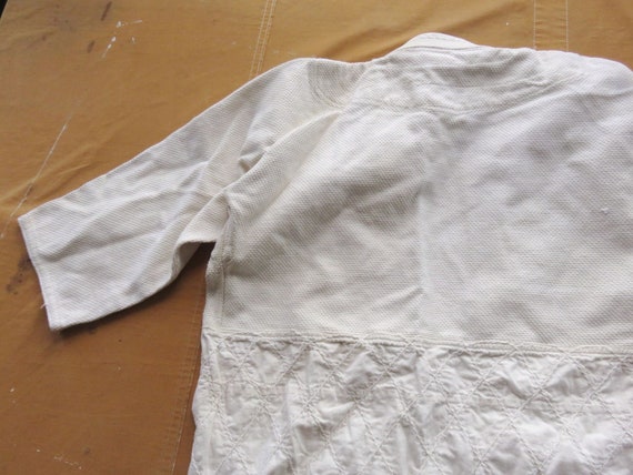 Large 70s / 80s Cotton Judo Robe / Gi Karate Quilted … - Gem