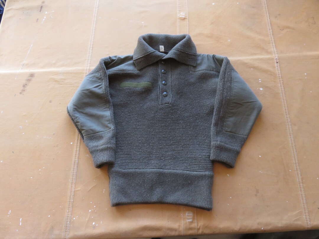 Small / Medium 80s German Military Wool Sweater / Turtleneck 1980s ...