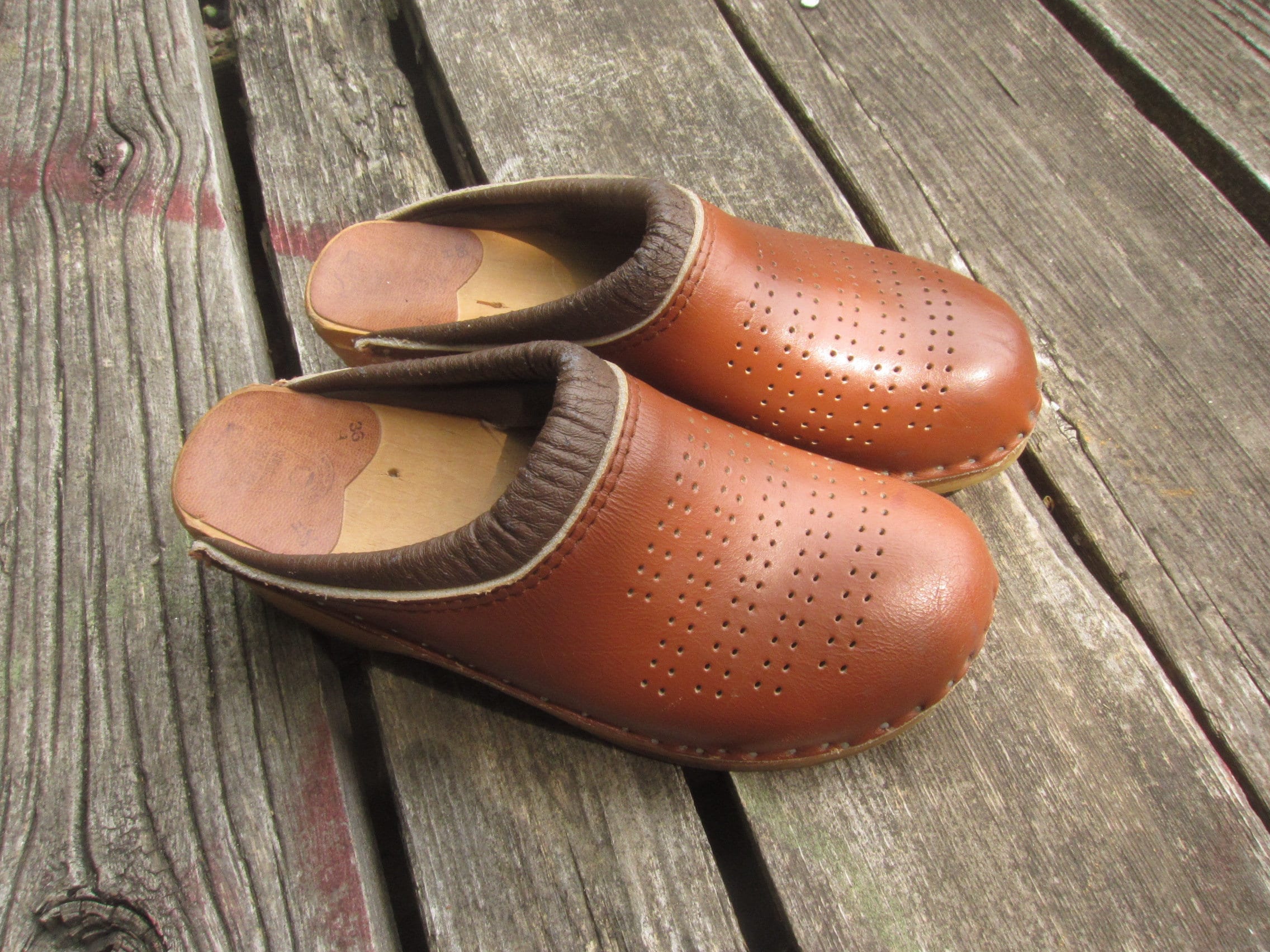 Euro 36 / Women's 6 70s Bastad Original Wood Swedish Clogs - Etsy