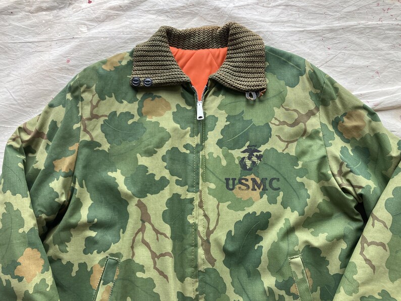 Large / XL 60s / 70s Mitchell Camouflage Reversible Jacket / Ranger ...