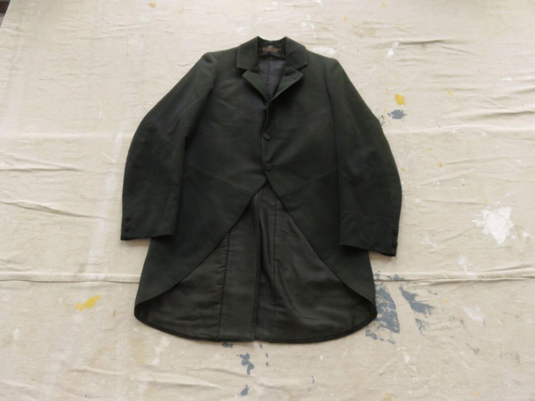 XXS Antique Cutaway Morning Coat / 1910s 1920s Antique Turn of the ...