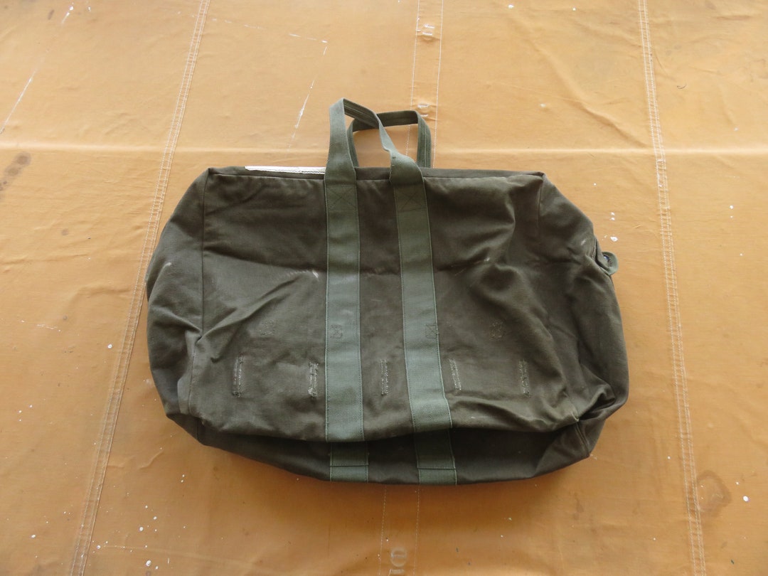 Vintage US Army Kit Bag / Army Duffel Green Canvas 1960s 1970s ...