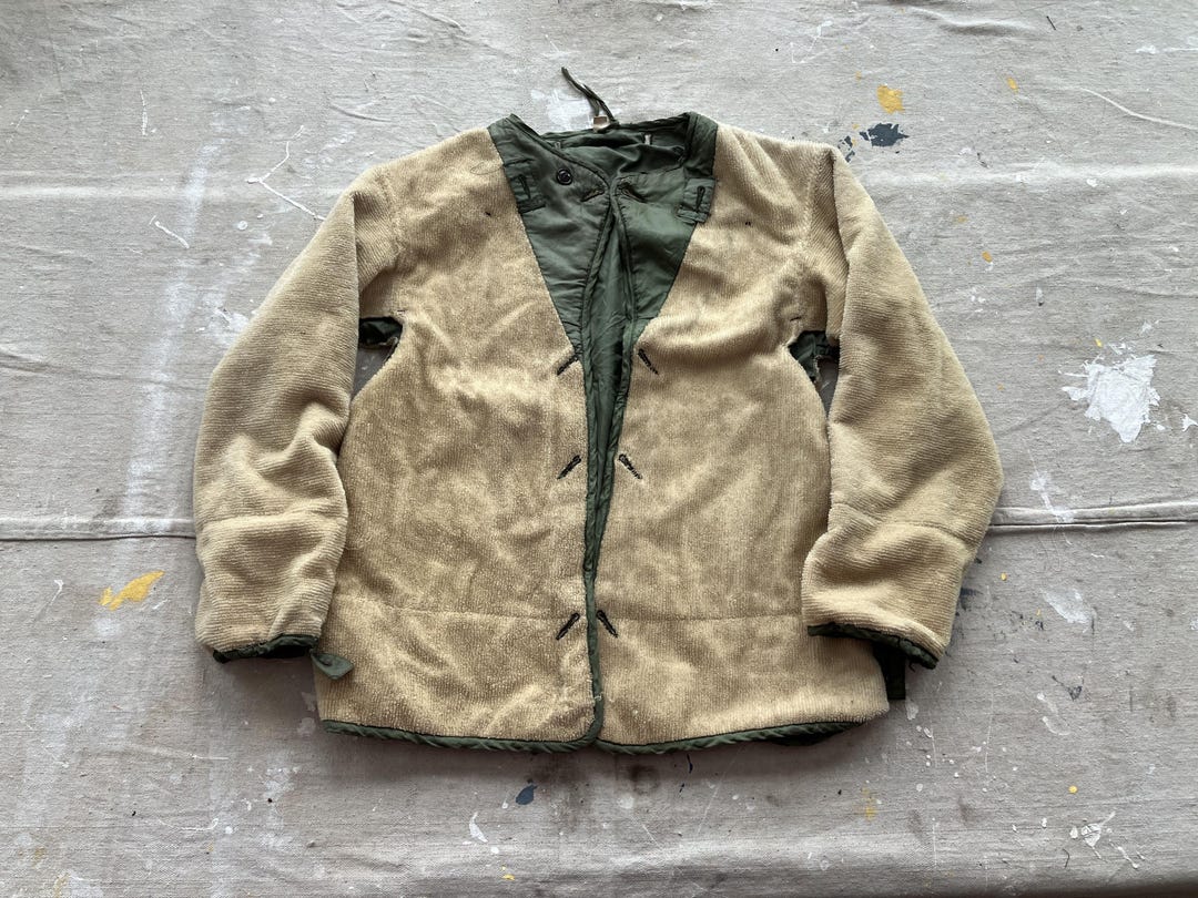 Small 50s US Army Liner Jacket / M-1951 M-51 Field Jacket Liner Mohair ...