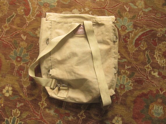 Vintage 40s / 50s Canvas Camping Backpack / Day Pack,… - Gem